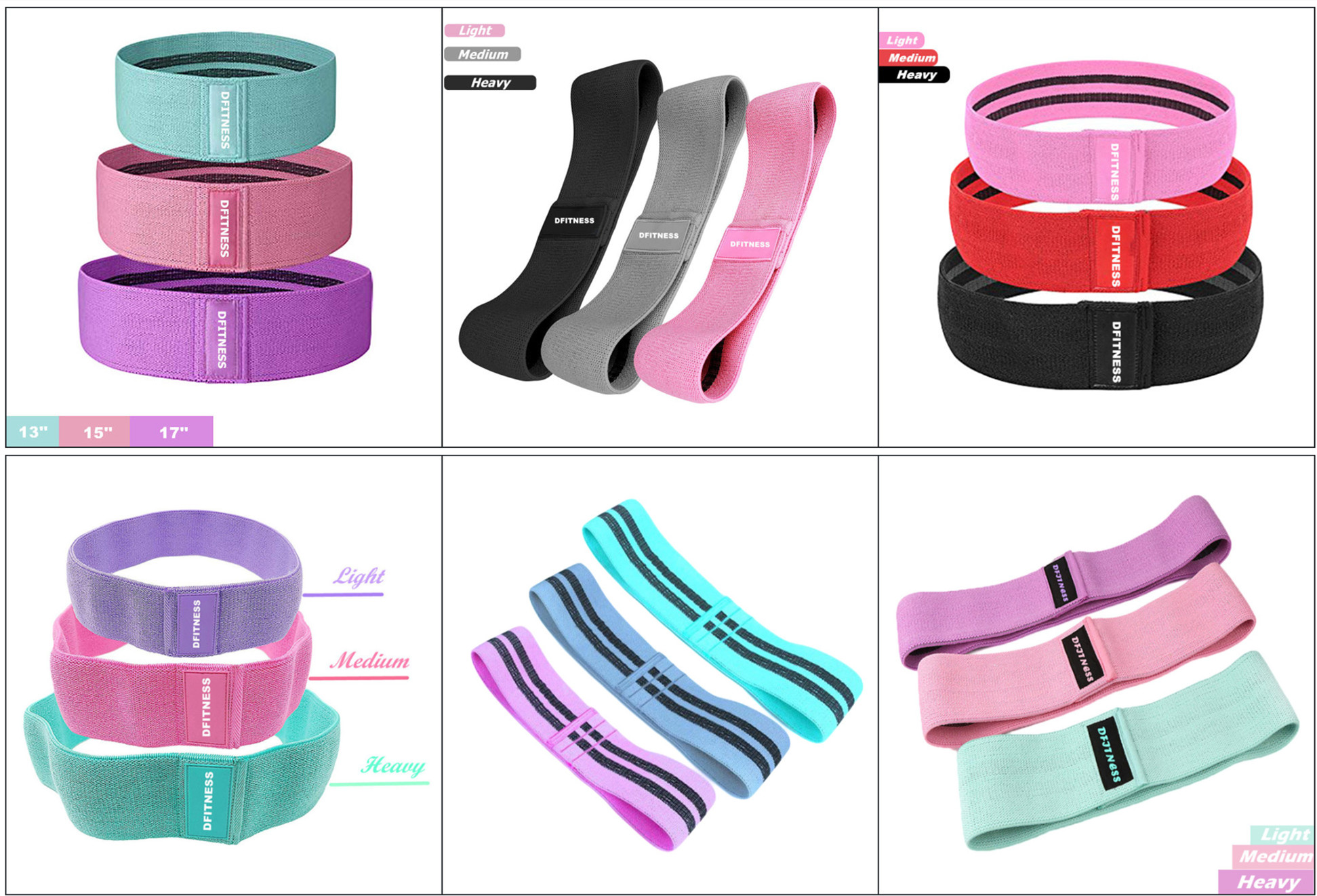 Thin buttocks-Polyester booty band / hip circle band / fabric exercise ...